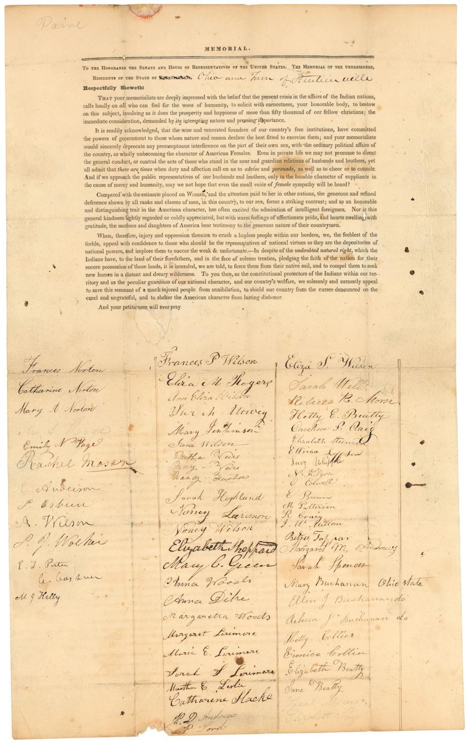 Andrew Jackson and Native American removal: When women's petitions ...