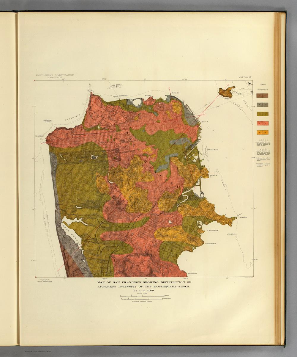 San Francisco Earthquake: Maps of the geographical distribution of its ...