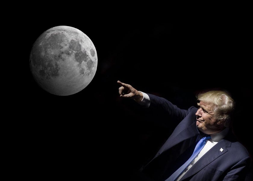 Trump should stop obsessing over the moon.