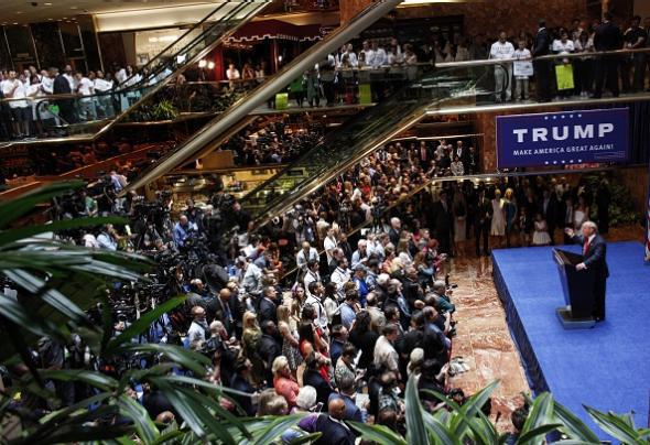 Trump paid actors to fill out campaign launch, FEC says.