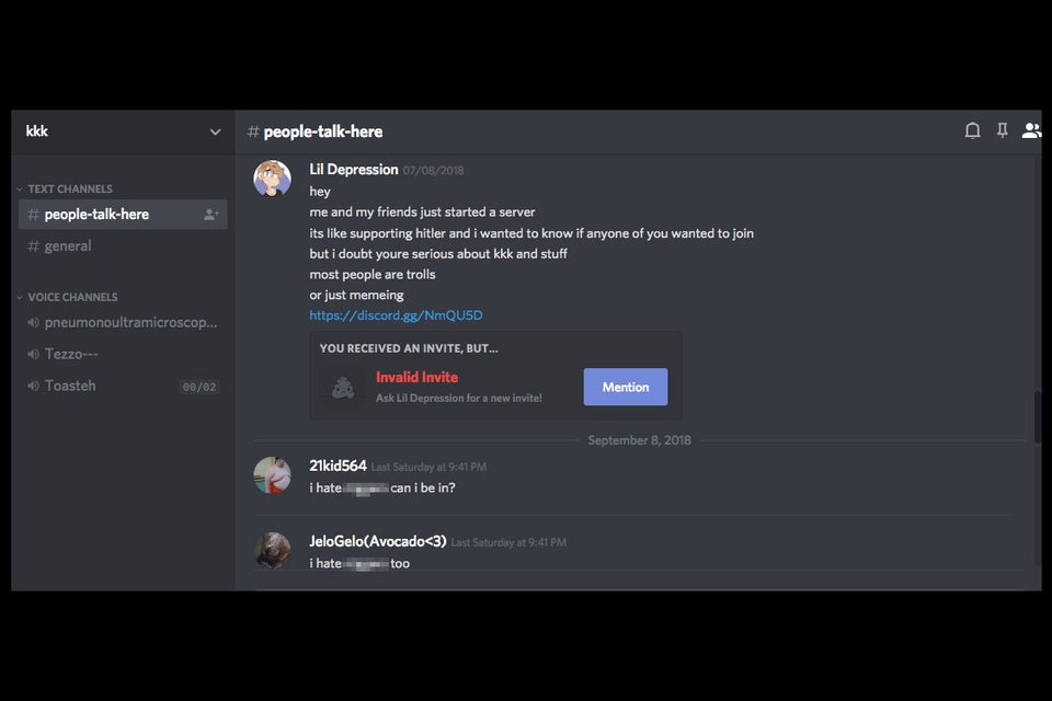 Discord is a safe space for white supremacists.