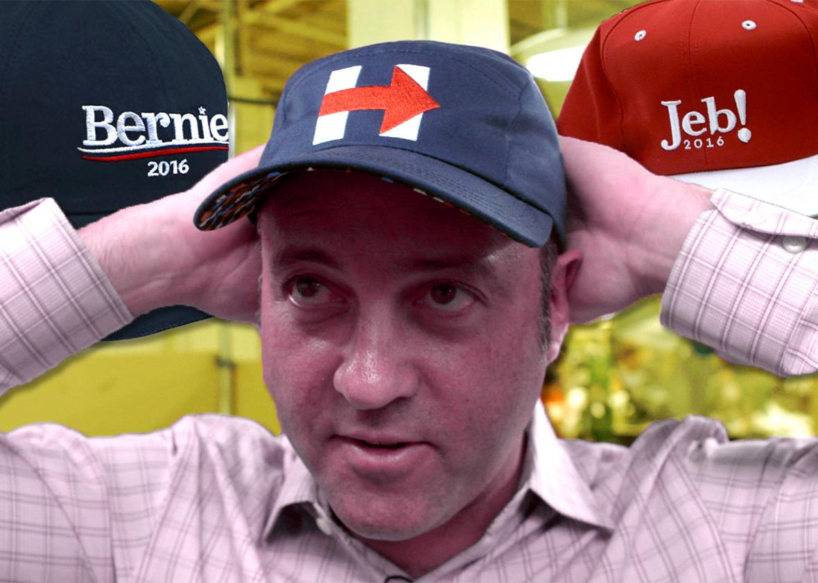 Presidential campaign hat factory: Clinton, Bush, Trump hats made in ...