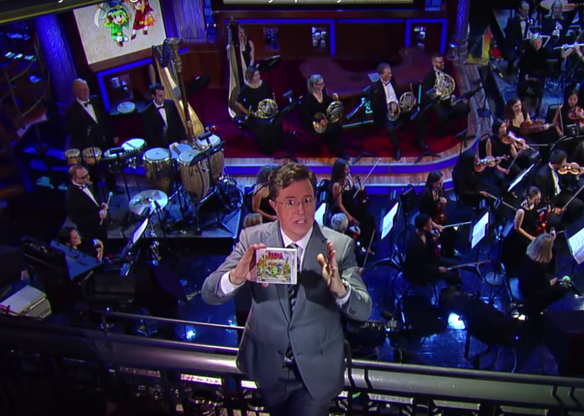 Stephen Colbert’s Late Show: Orchestra plays Legend of Zelda music (VIDEO).