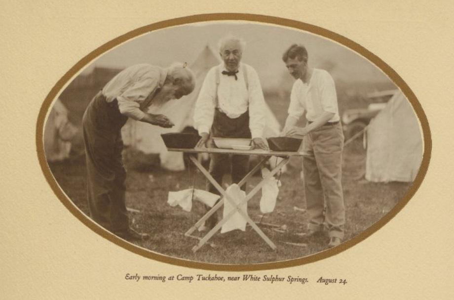 Thomas Edison and Henry Ford: Photo album from their 1918 car-camping trip.