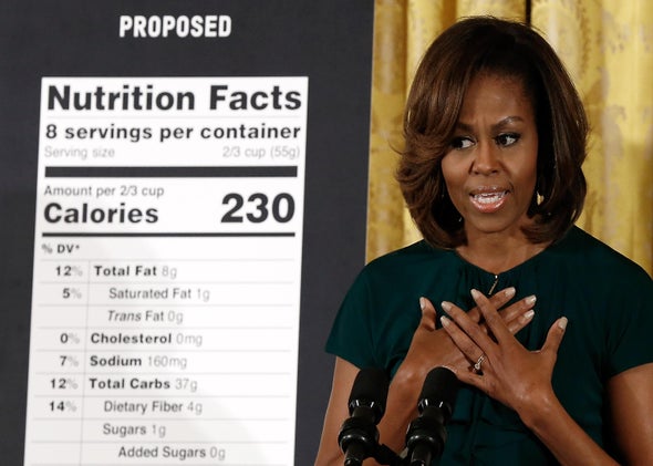 Michelle Obama and FDA release nutrition label changes