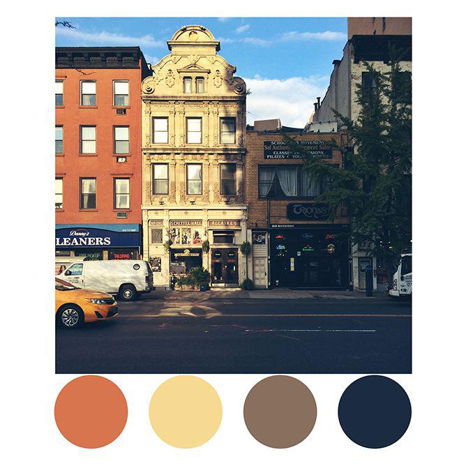 Andrew C. Bly creates color palettes based on NYC street scenes. (PHOTOS.)