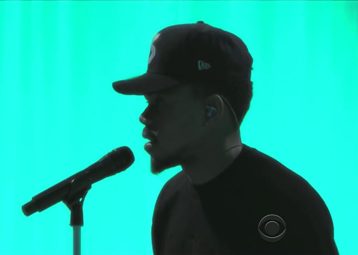 Chance the Rapper went on Colbert to perform a new song.