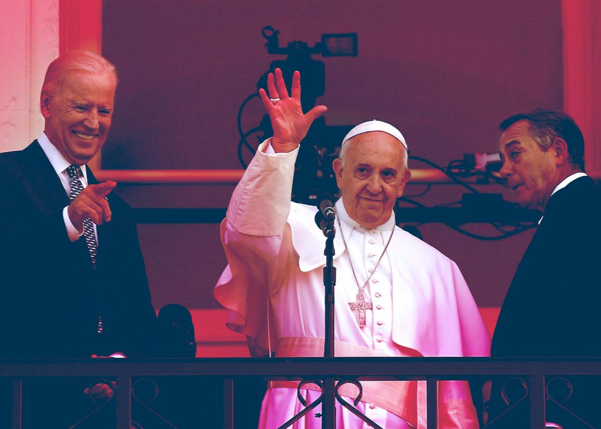 Pope visits America: Republican front-runners have awkward time with ...