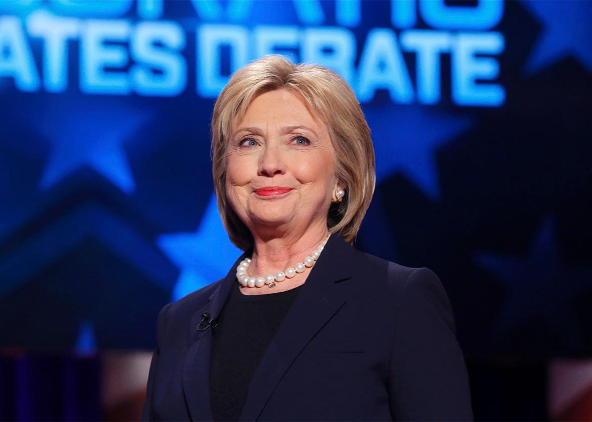 Hillary says she’s not an “establishment” candidate, because she’s a woman.