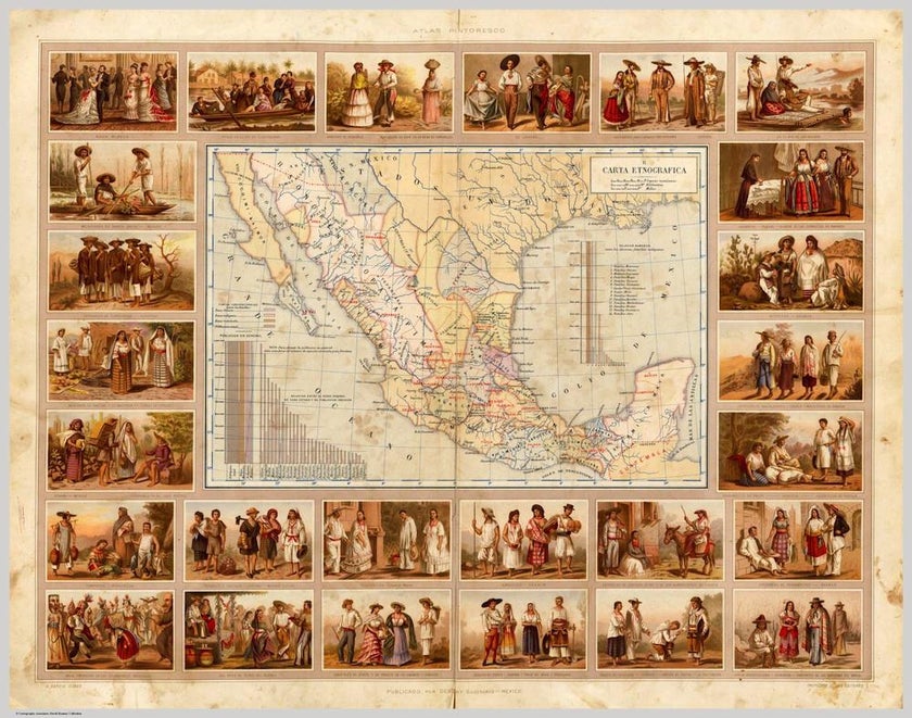 Mexico history: Pages from a 19th-century atlas by Antonio Garcia Cubas