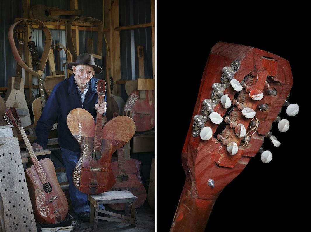 Tim Hawley photographs Ed Stilley’s homemade guitars in the book ...