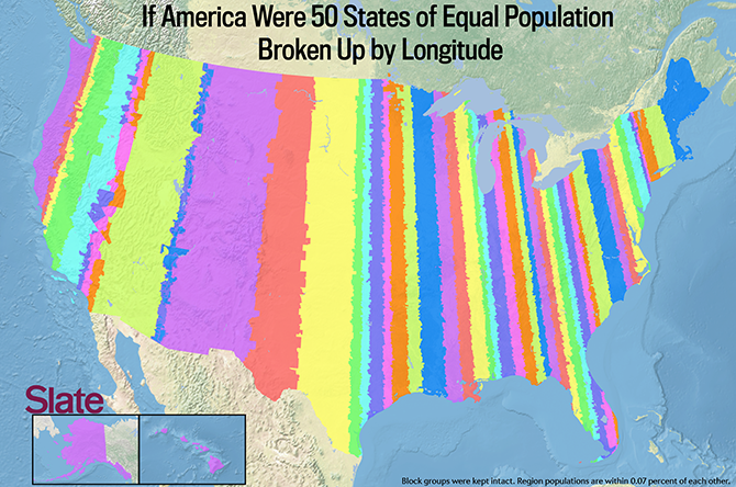If every U.S. state had the same population, what would the map of ...