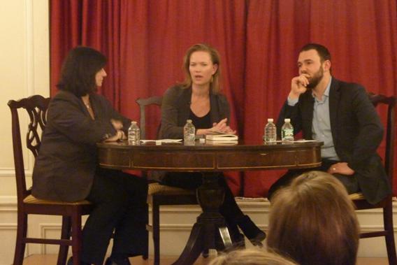 Schroder author Amity Gaige talks with her editor Cary Goldstein.