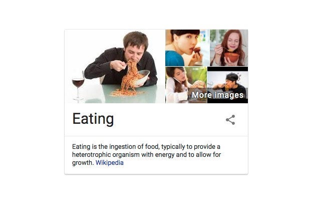 Google’s mundane infoboxes for eating, breathing, and friendship explained.