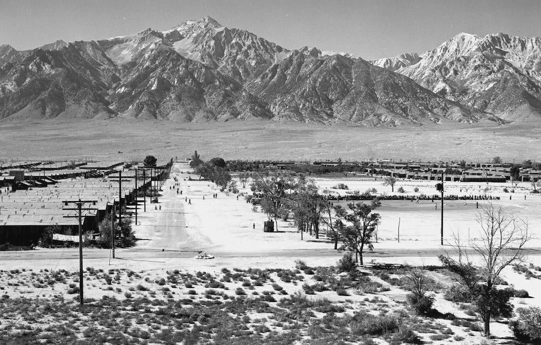 Ansel Adams photographs Manzanar War Relocation Center in the ...