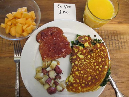 Jan. 22: What I Ate. My First Complete Meal, a Horrible Omelet-Folding ...