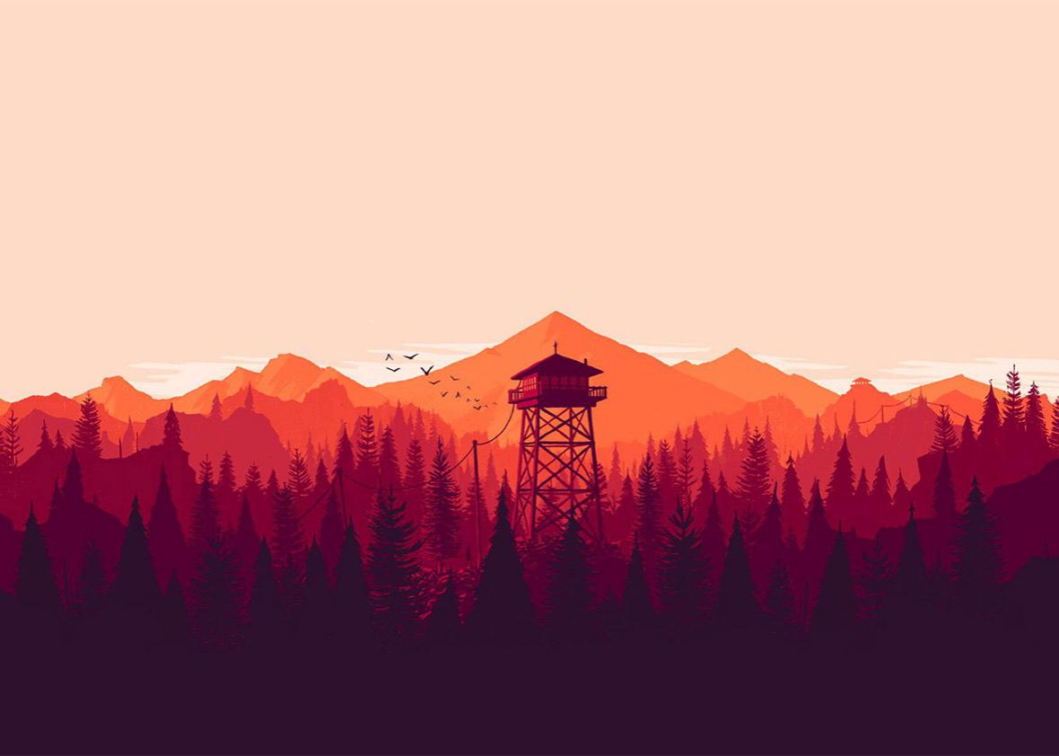 The video game Firewatch and its origins in 1980s text adventures.