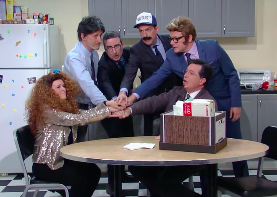 The Daily Show reunion brings Jon Stewart, Samantha Bee, John Oliver ...