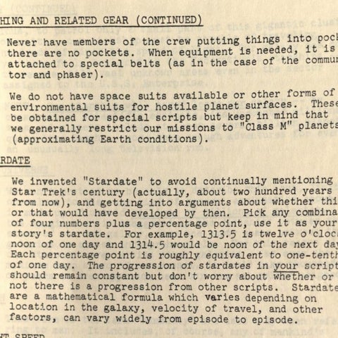 Star Trek: Pages from the writers' guide for the original series