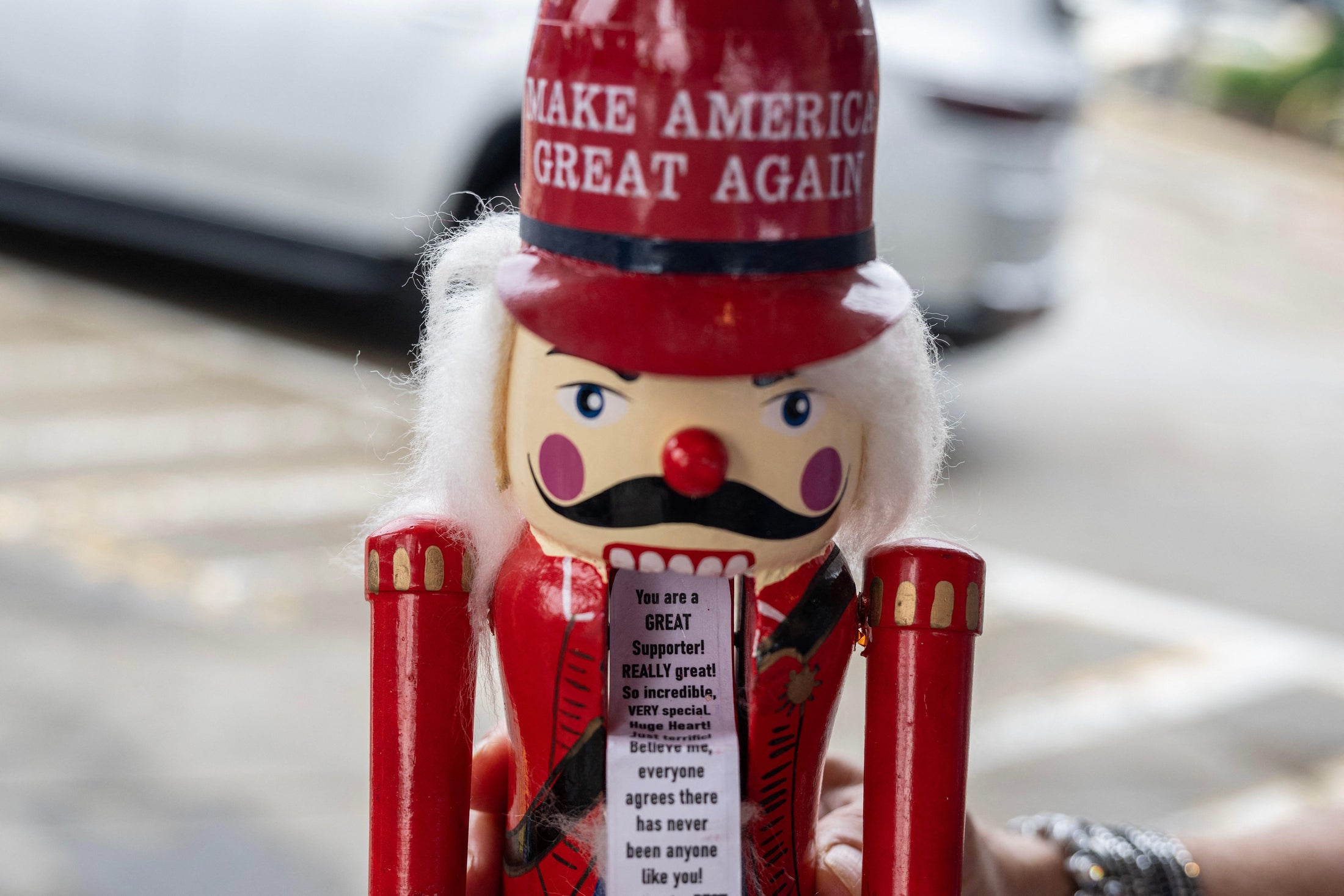 This Donald Trump nutcracker is a strange object to bring to a campaign ...
