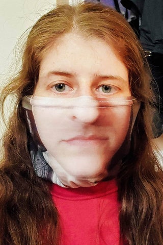 Masks of your own face: the joy and horror of custom-printed masks.