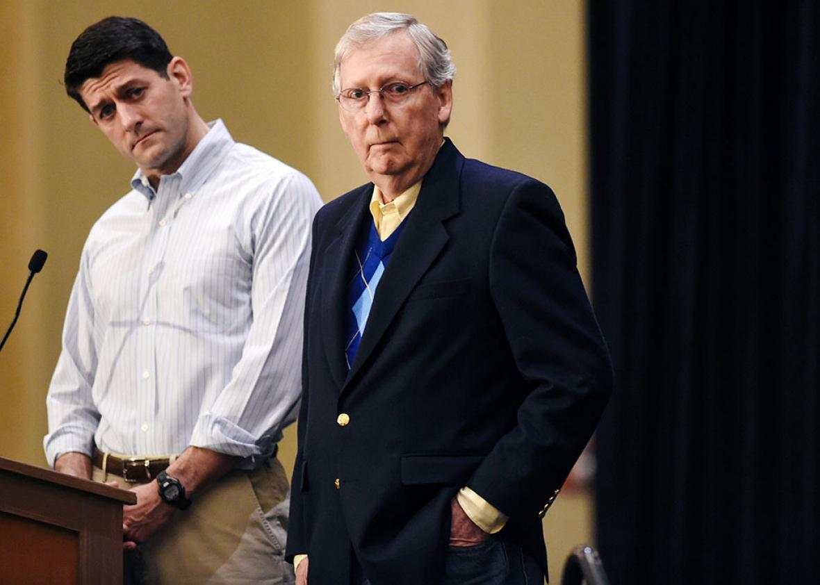 The GOP’s deficit hawks have flown into Trump’s “wall.”