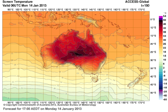 Australia heat wave: New color added to weather maps, fire danger ...
