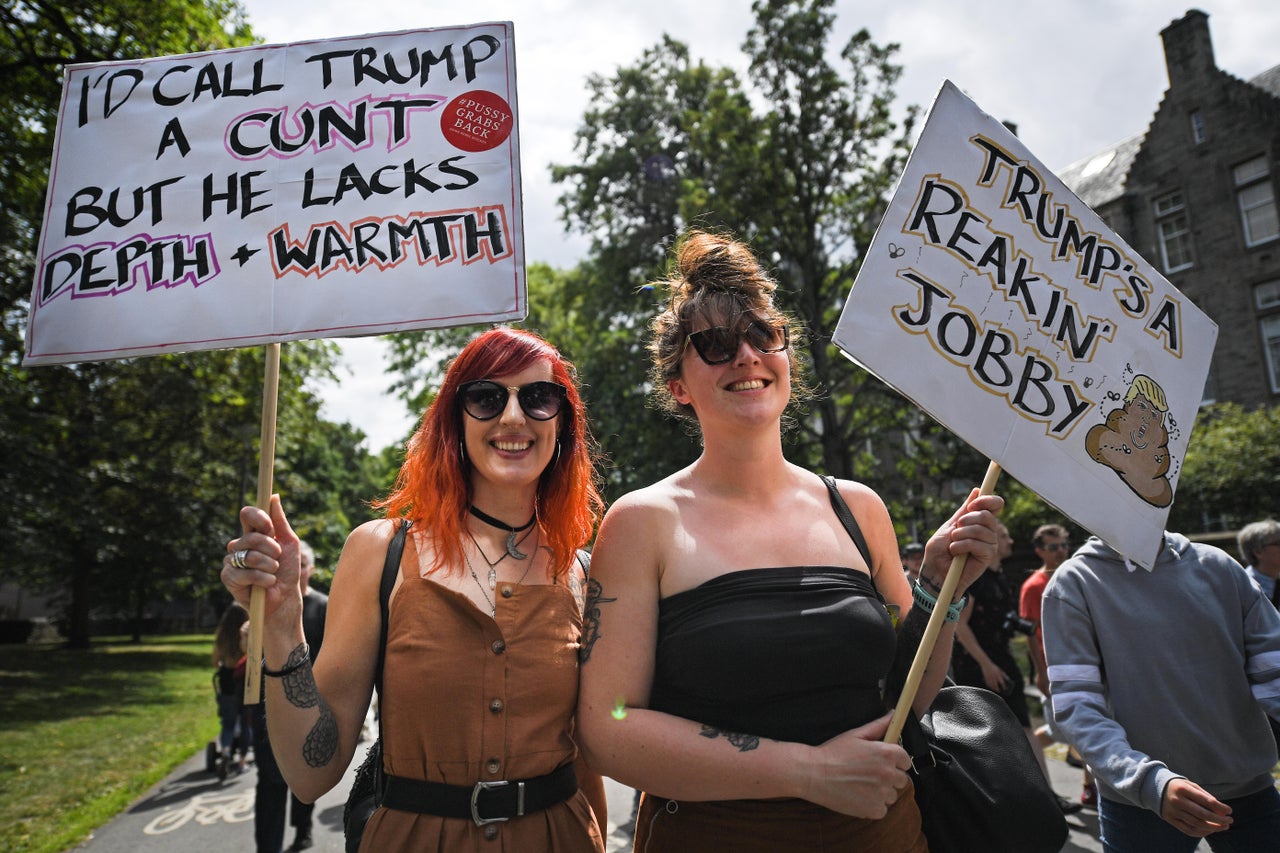 The best signs from the anti-Trump protests in Scotland.