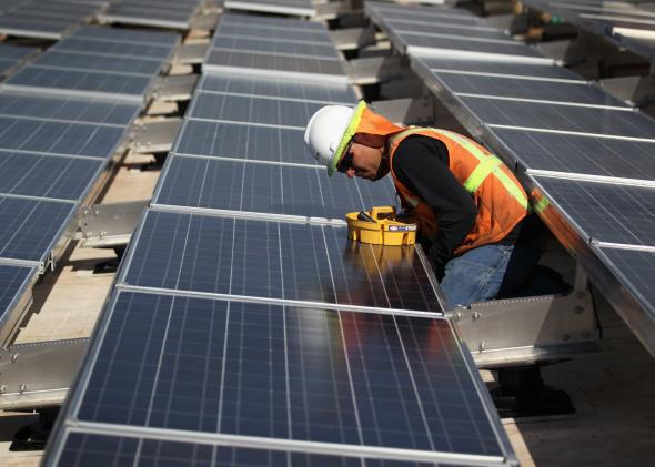 Solar jobs growth: The industry now employs more workers than coal.