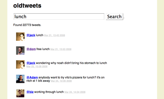 Oldtweets: Search engine finds tweets from Twitter's first year