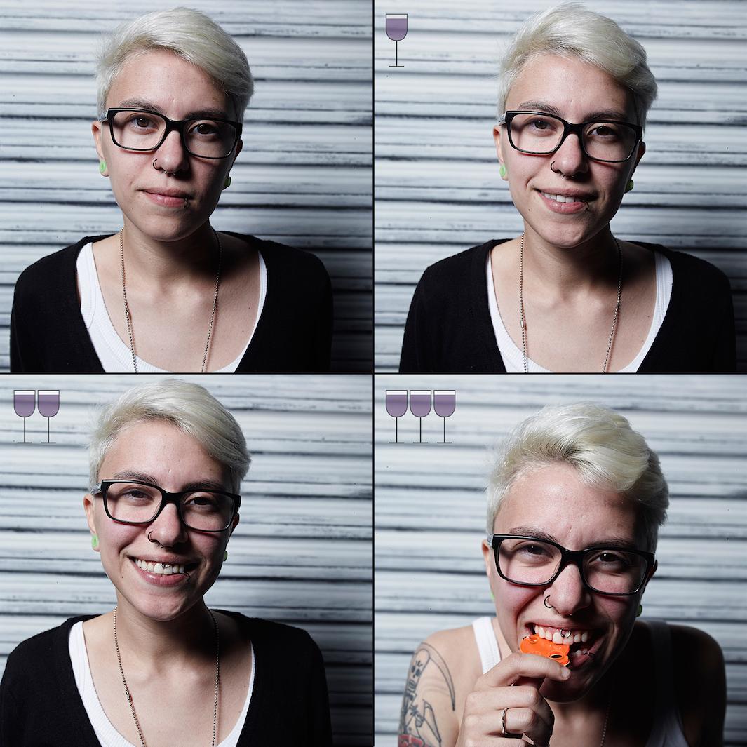 Marcos Alberti makes portraits after three glasses of wine in his ...
