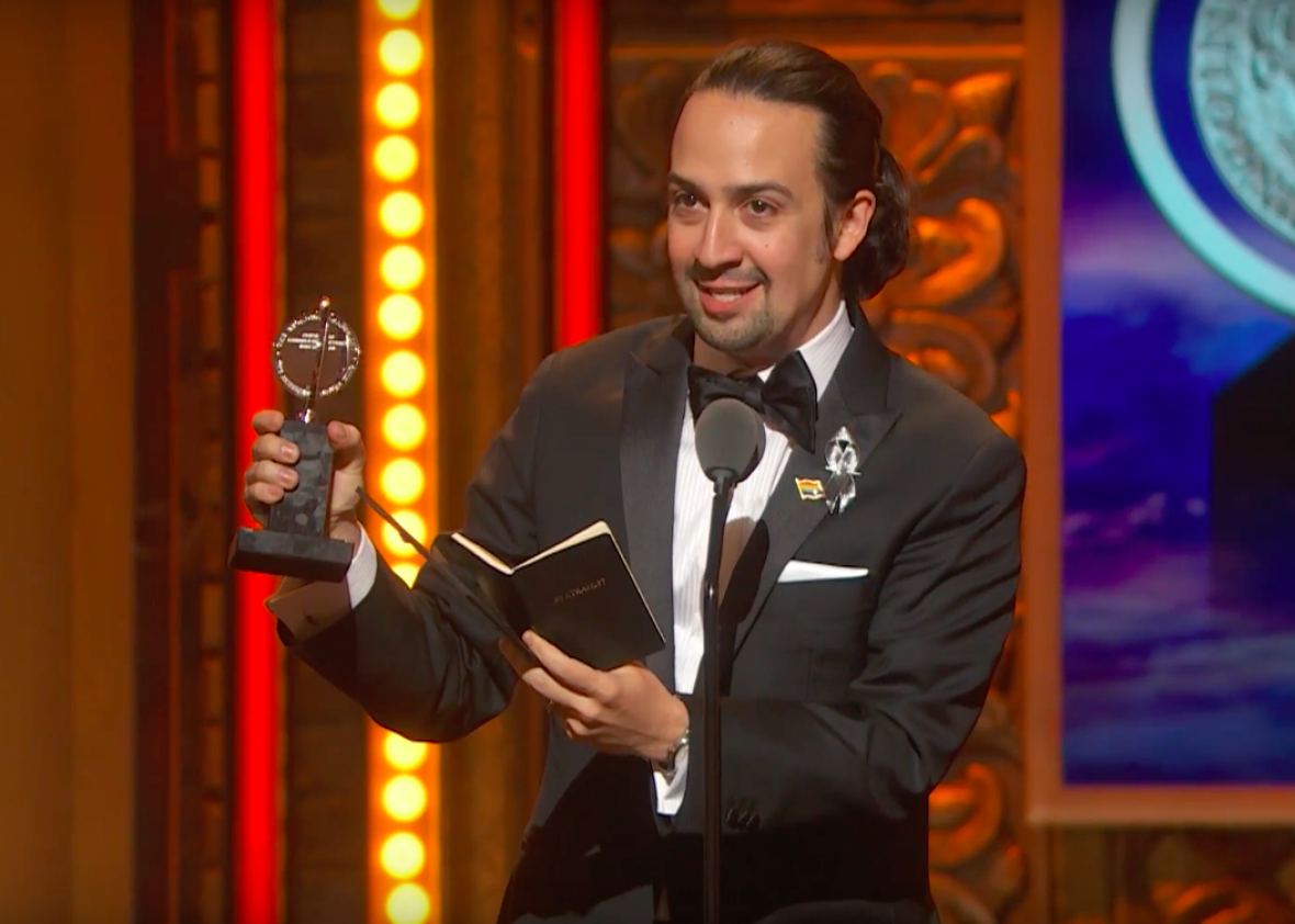 Lin-Manuel Miranda's other Tonys acceptance speech for Best Book of a ...