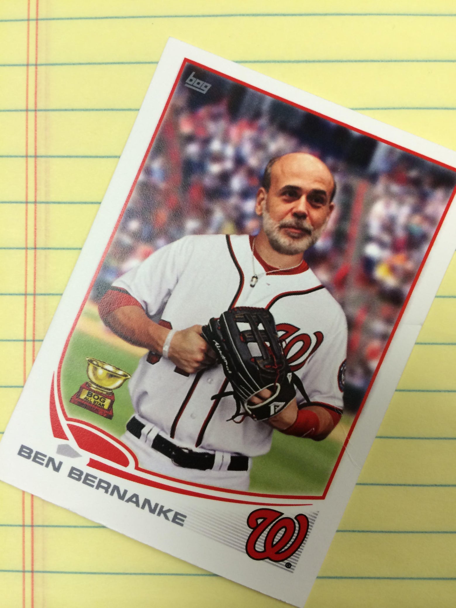 Photos: Ben Bernanke baseball cards.