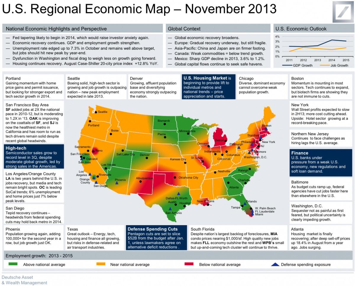 U.S. regional economic map.