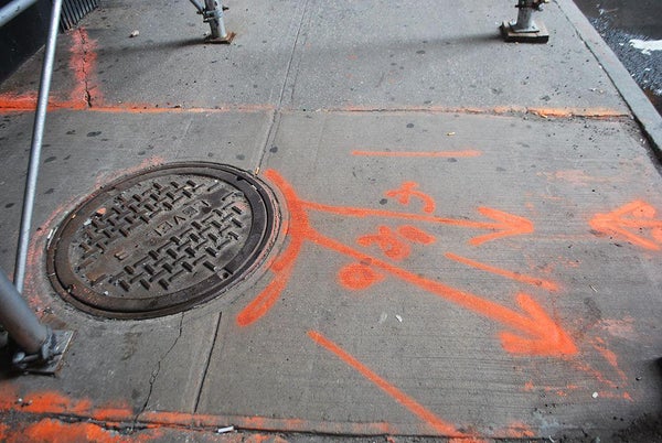 Orange markings on NYC sidewalks: Ingrid Burrington’s Seeing Networks ...