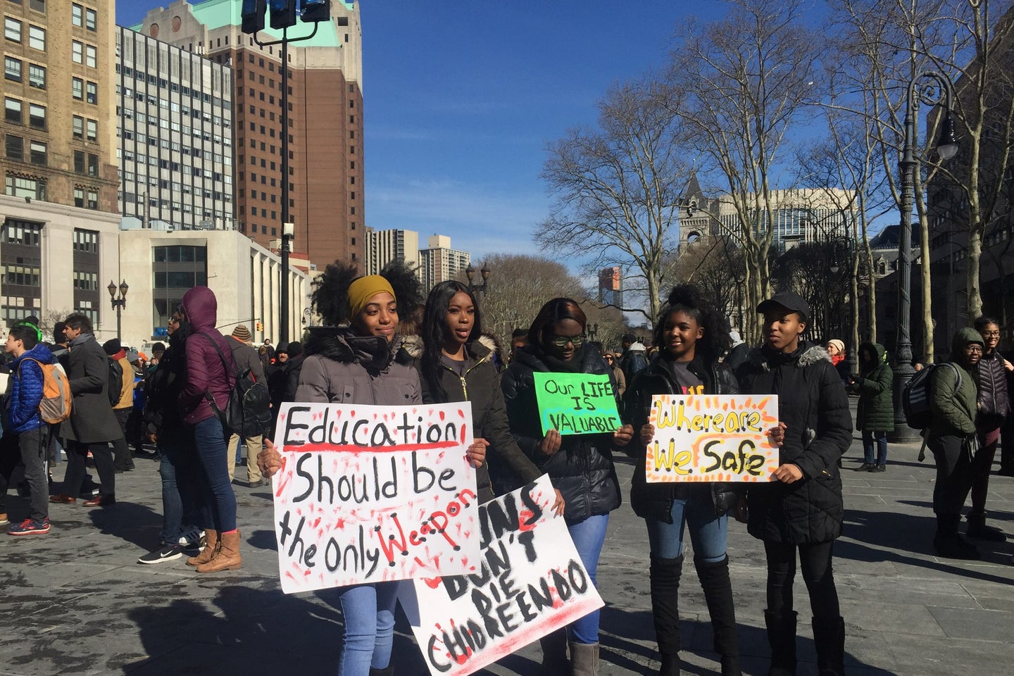 Students from thousands of schools stage a walkout to protest gun ...