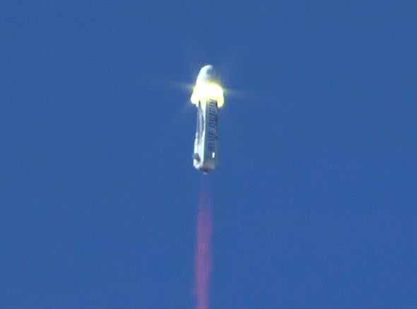Blue Origin tests capsule escape system during flight.