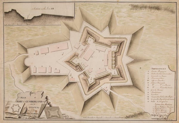 History of fortifications: British forts in the American colonies.