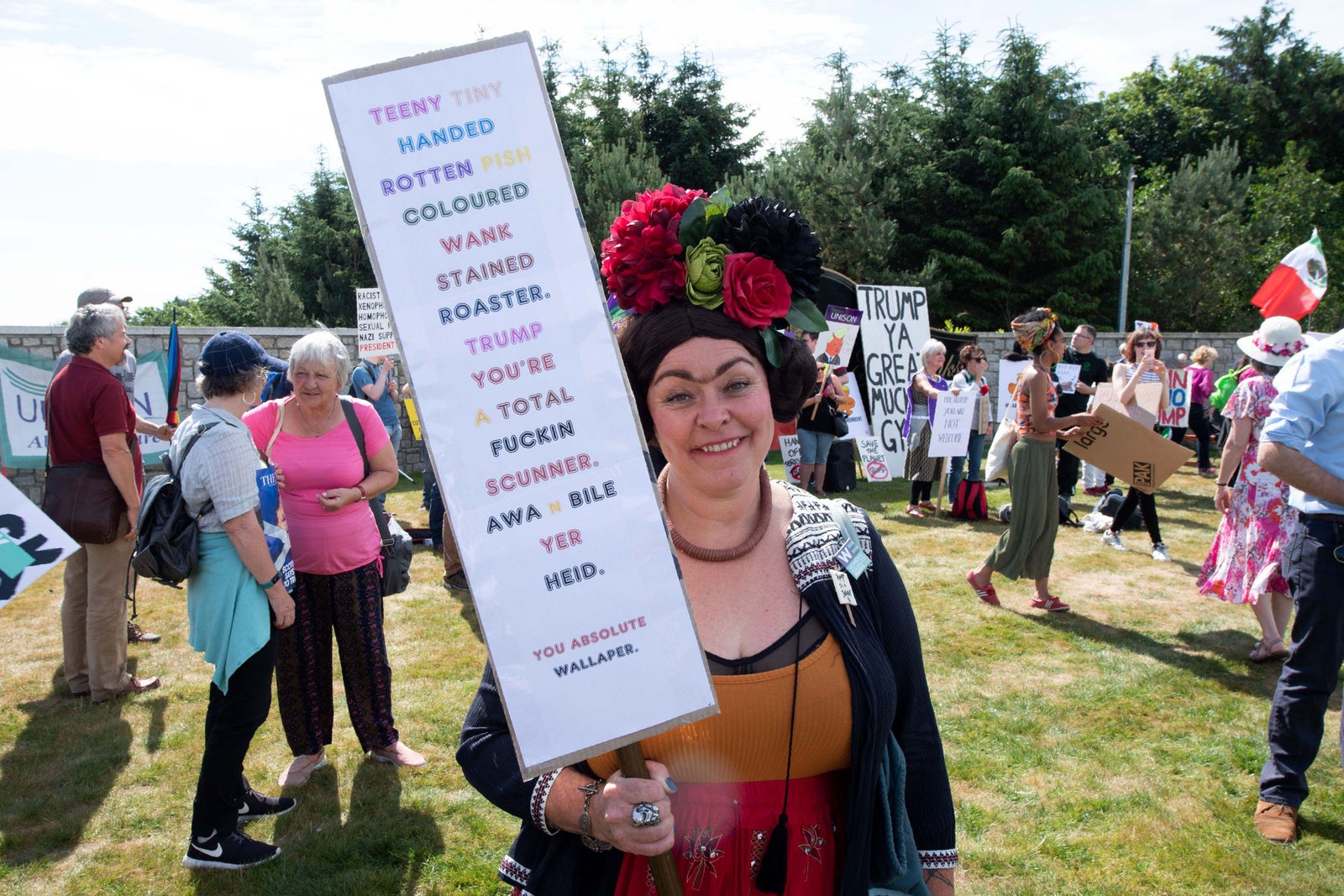 The best signs from the anti-Trump protests in Scotland.