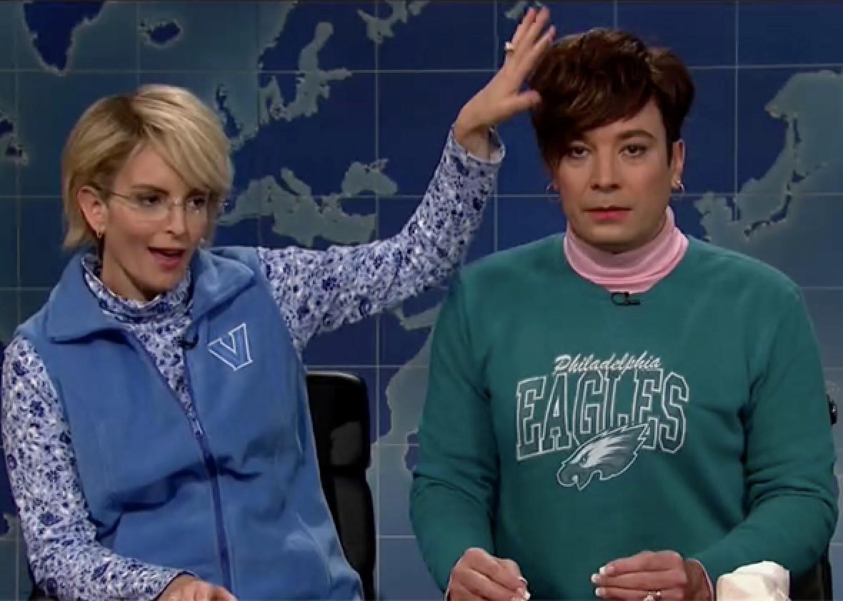 Tina Fey and Jimmy Fallon returned to Weekend Update.