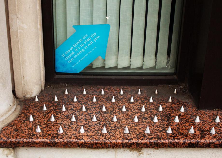 Hostile architecture and defensive design are the subtle design ...