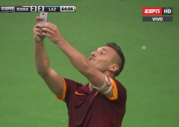 Francesco Totti selfie: Serie A star celebrates record-tying goal like ...