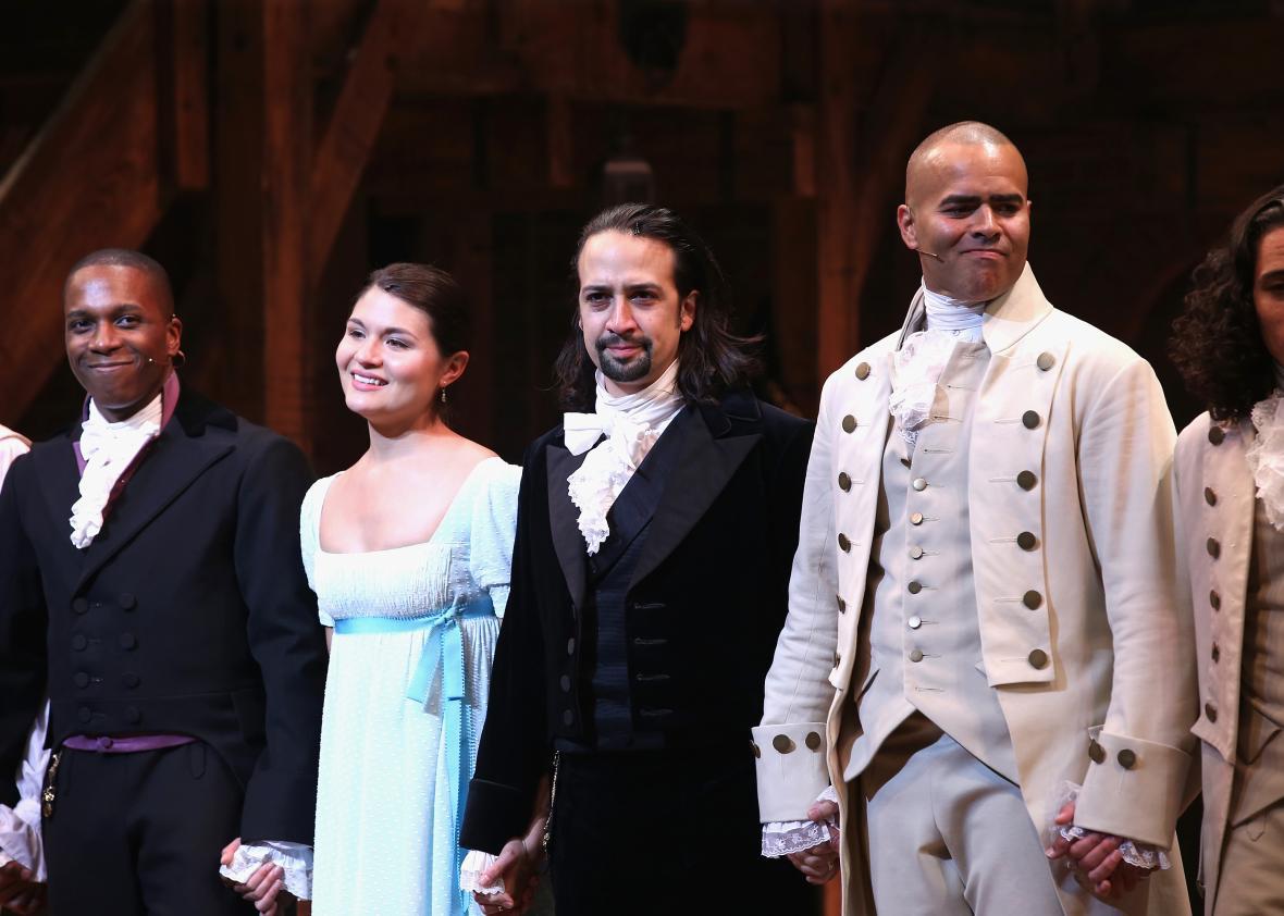 Watch the cast of Hamilton perform the musical’s electrifying opening ...