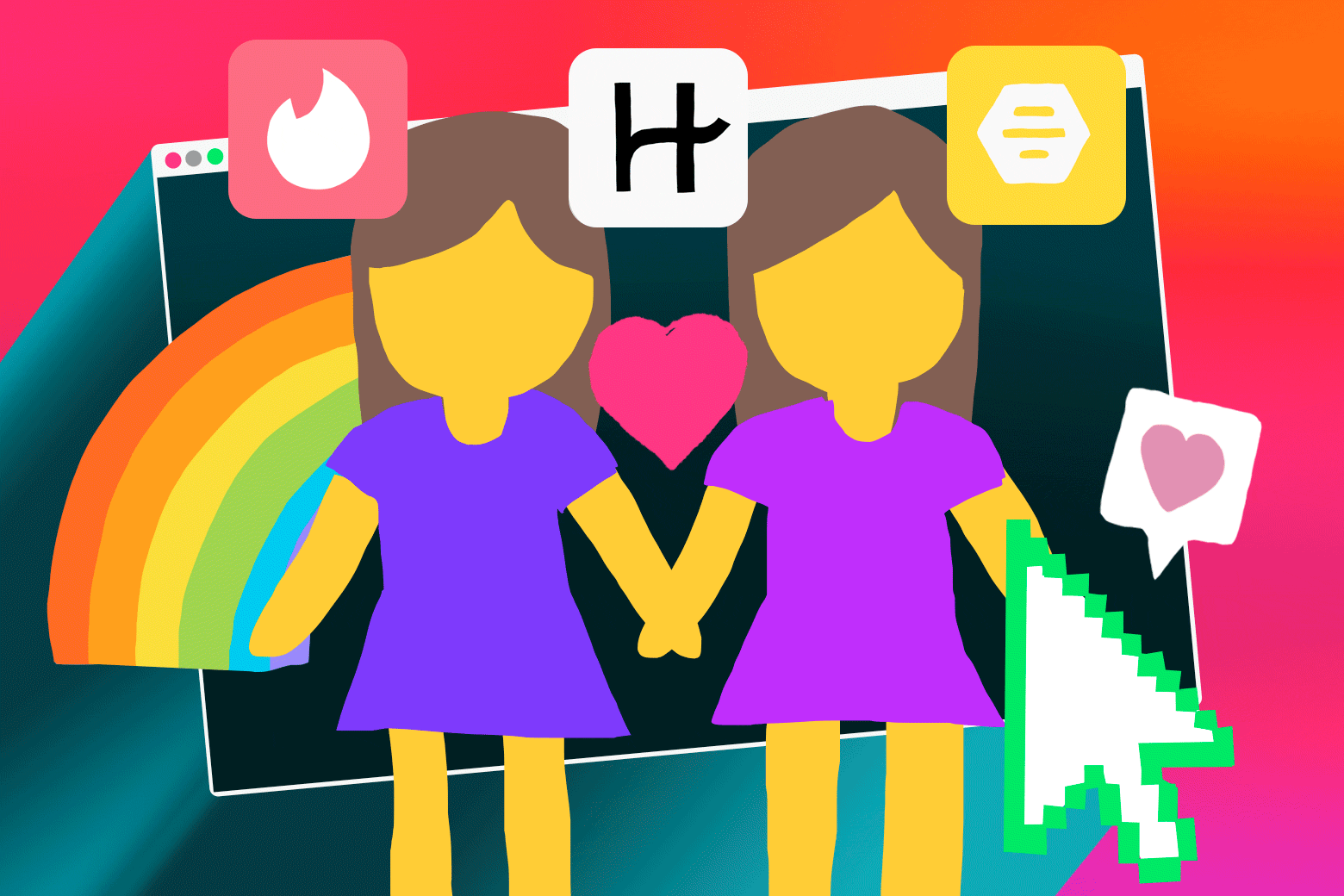 Lesbians keep getting matched with men on dating apps.