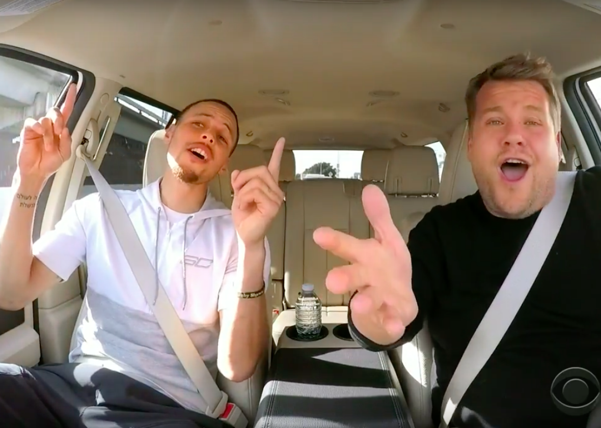 Stephen Curry sings songs from Moana and Frozen on Carpool Karaoke with ...
