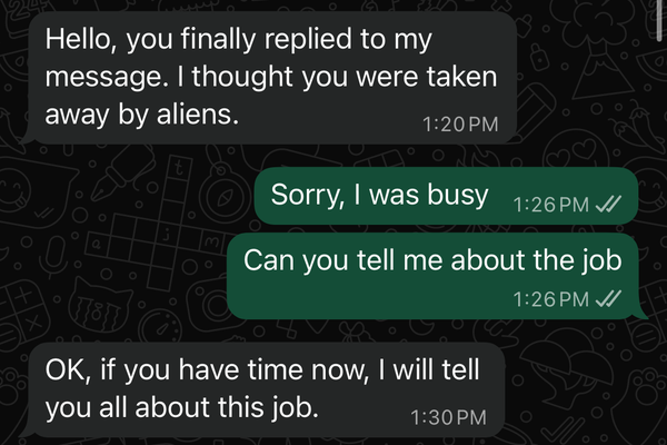 Indeed recruiter text scam: I responded to one of the “job” messages ...