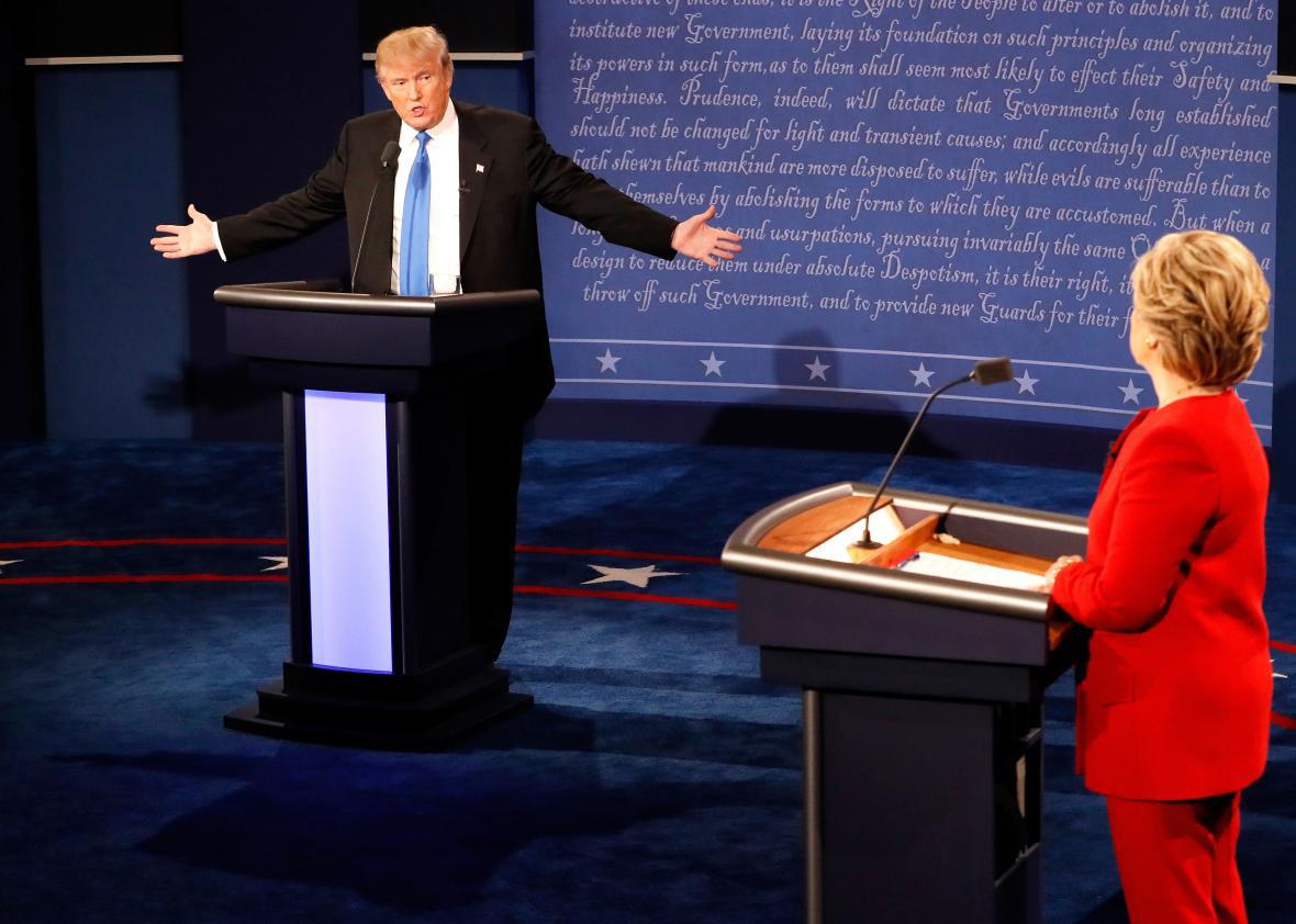 The first presidential debate, without sound.