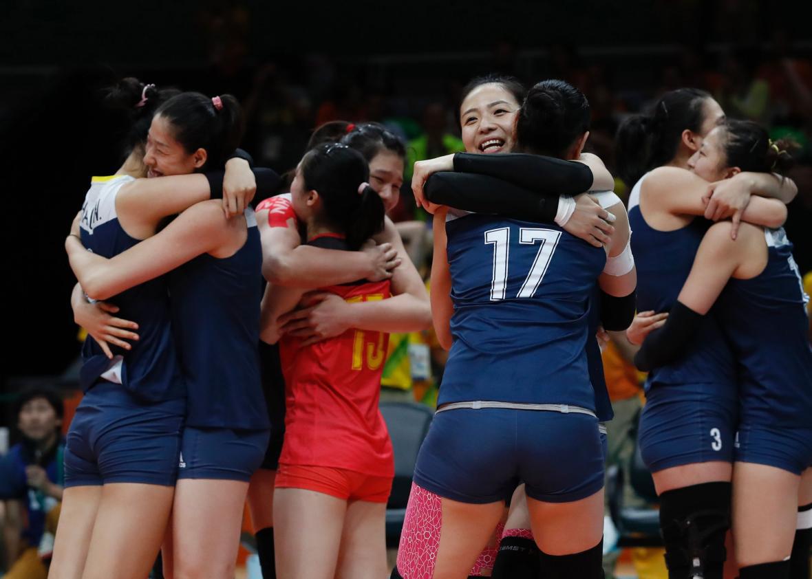 Which Olympic athletes are the best huggers?