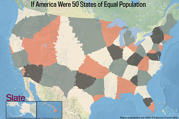 If every U.S. state had the same population, what would the map of ...