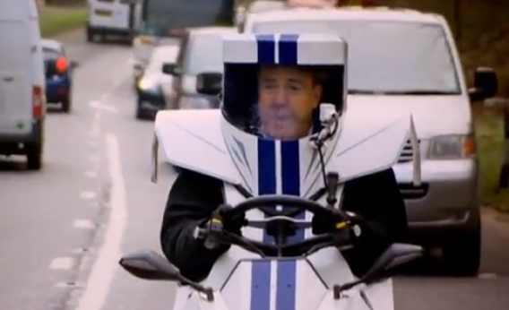 Jeremy Clarkson's P45: Terrifying ride in world's tiniest car (VIDEO).